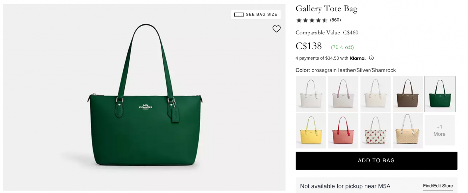 Coach and Coach Outlet Canada: Save up to 70% off Select Styles ...