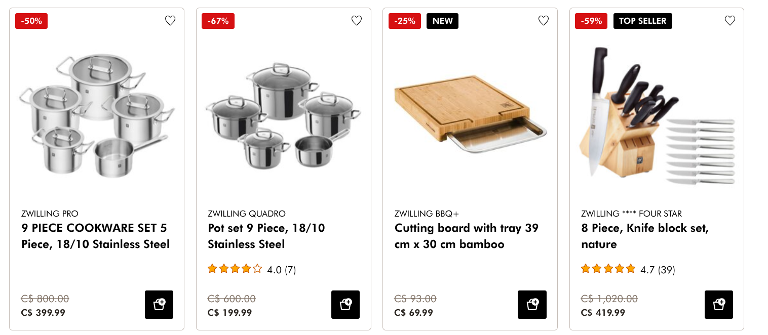 Zwilling Canada: up to 65% off + Extra 15% off with Promo Code ...
