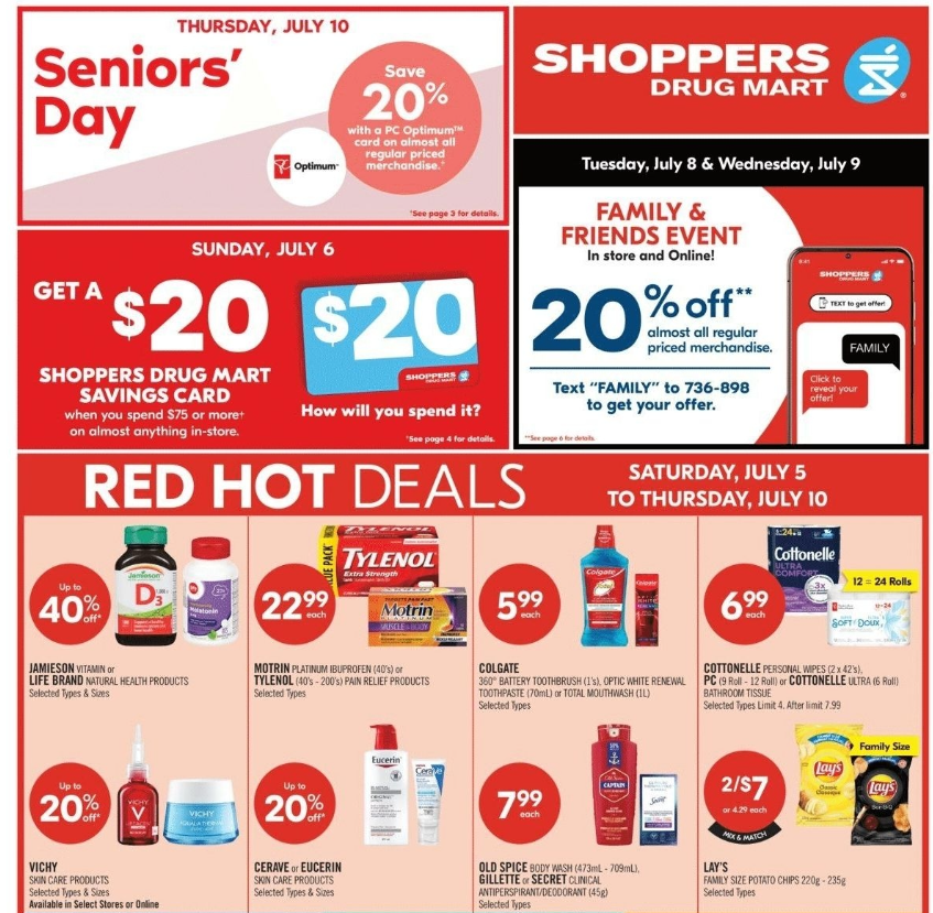 Shoppers Drug Mart Canada: 20x The PC Optimum Points Today Only + $20 ...