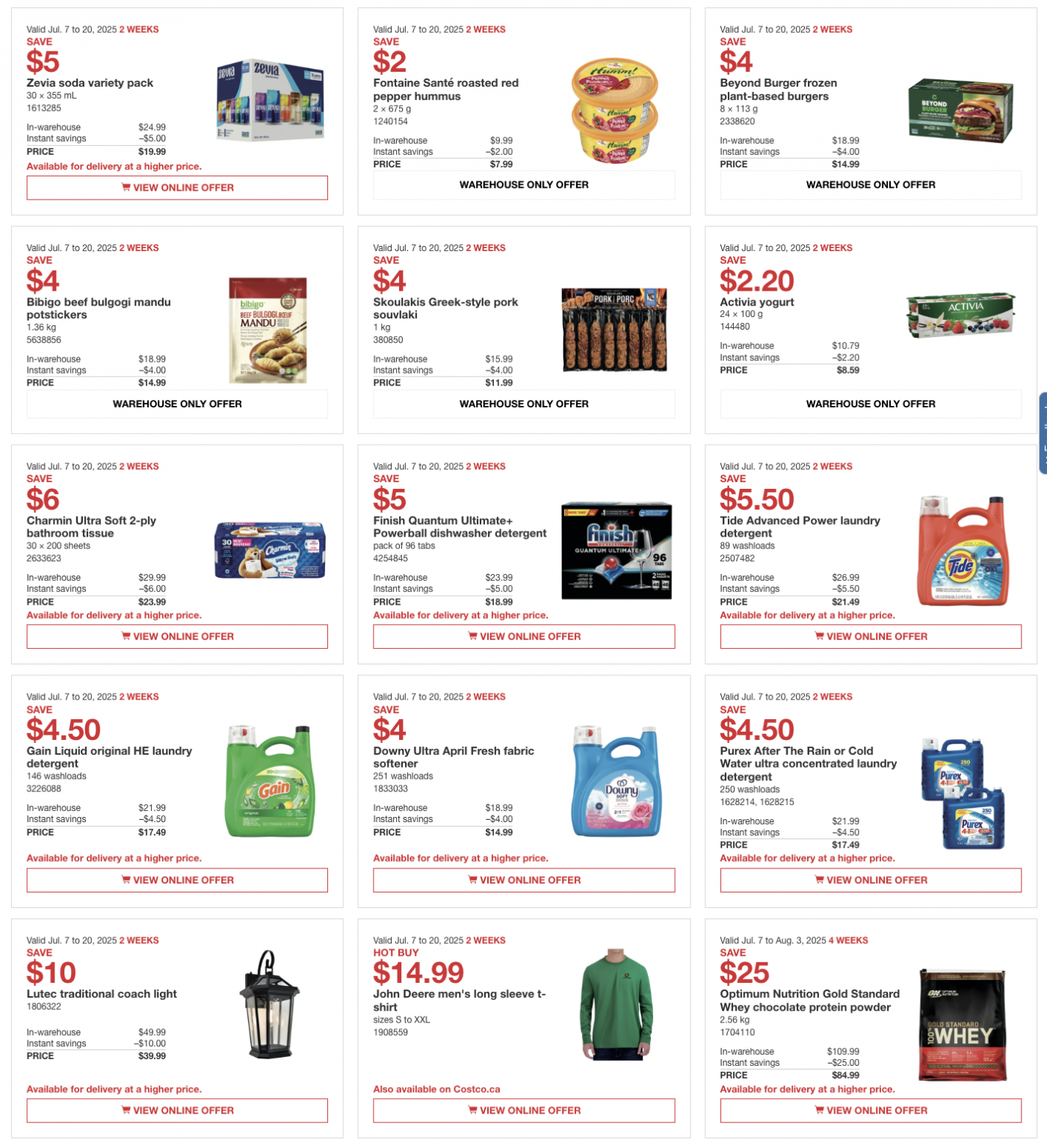 Costco Canada Coupons/Flyers Deals at All Costco Wholesale Warehouses ...