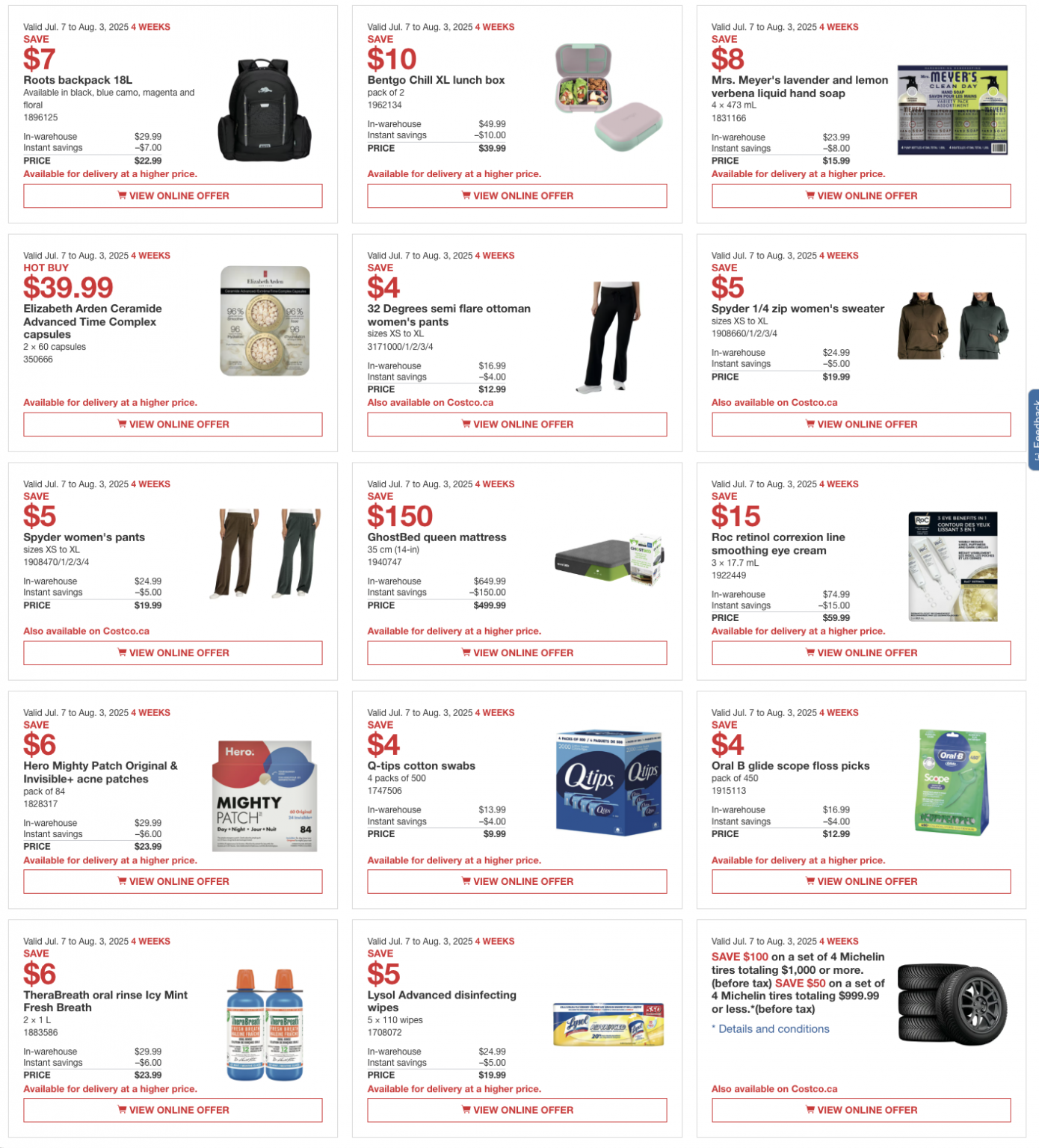 Costco Canada Coupons/Flyers Deals at All Costco Wholesale Warehouses ...