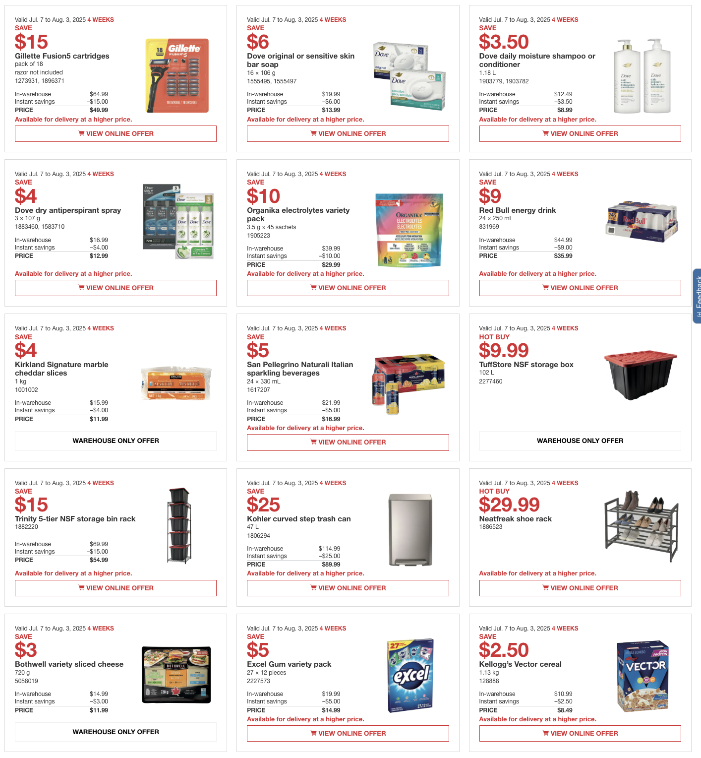 Costco Canada Coupons/Flyers Deals at All Costco Wholesale Warehouses ...