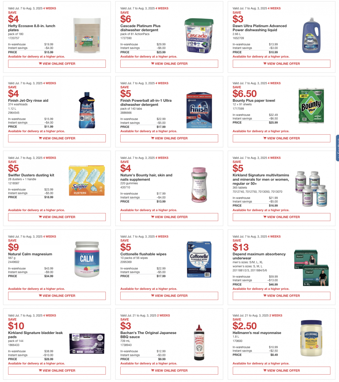 Costco Canada Coupons/Flyers Deals at All Costco Wholesale Warehouses ...