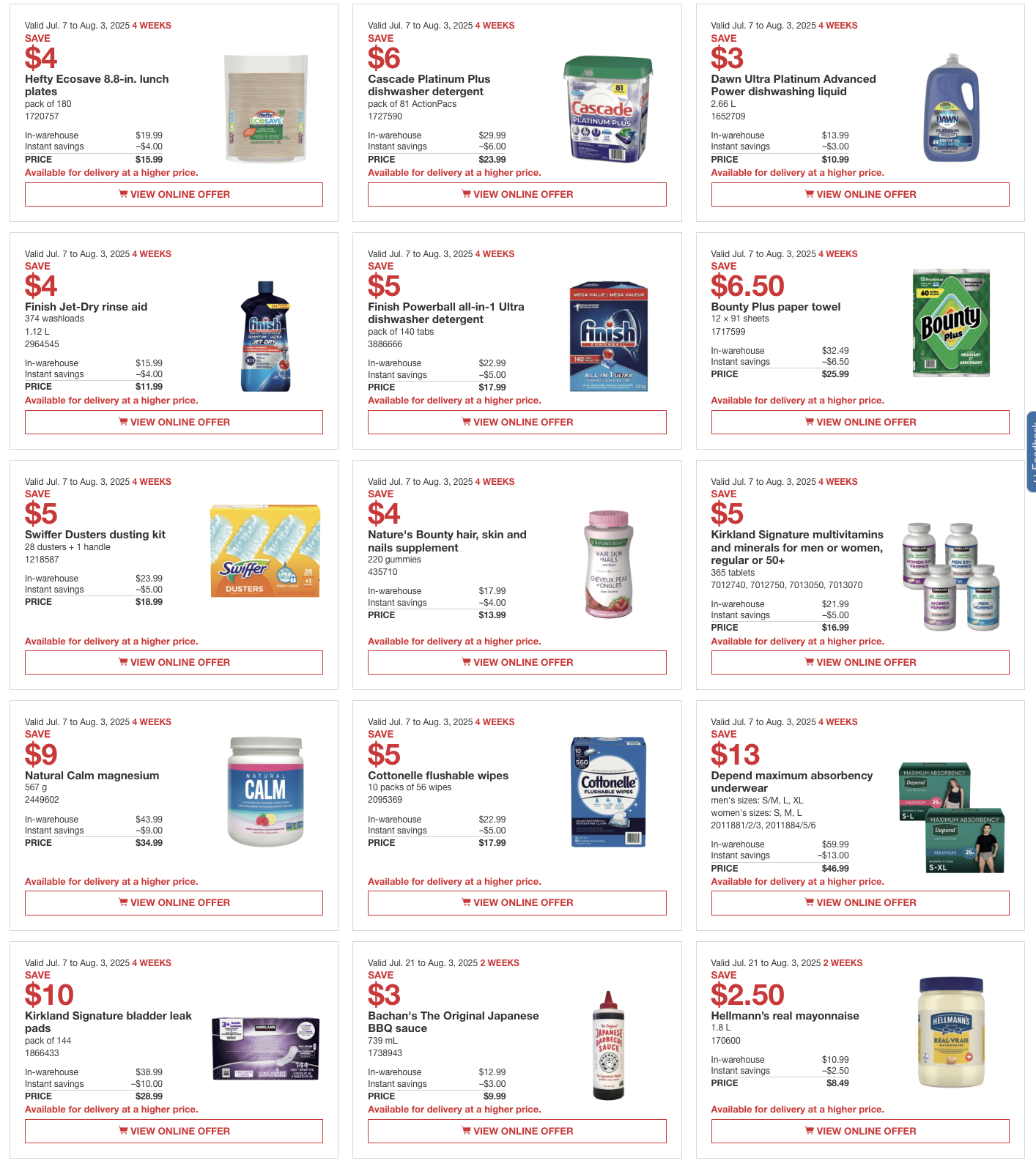 Costco Canada Coupons/Flyers Deals at All Costco Wholesale Warehouses ...