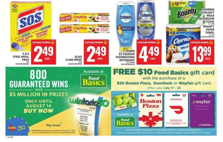 Food Basics and Metro Ontario: Get A $10 Gift Card When You Purchase a ...