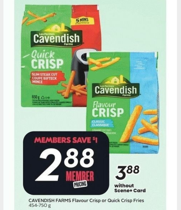 Sobeys Ontario: Cavendish Quick Crisp Fries 88 Cents With Printable ...