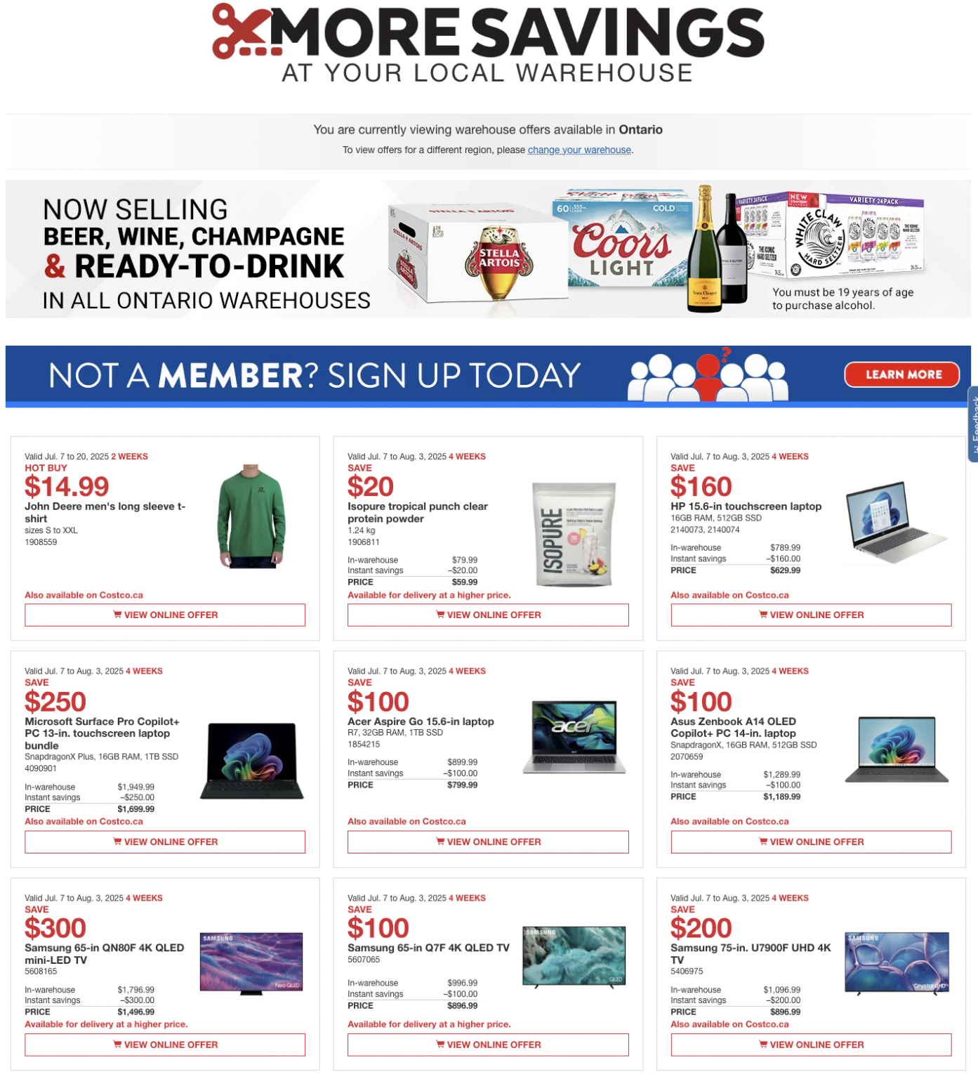 Costco Canada Coupons/Flyers Deals at All Costco Wholesale Warehouses ...