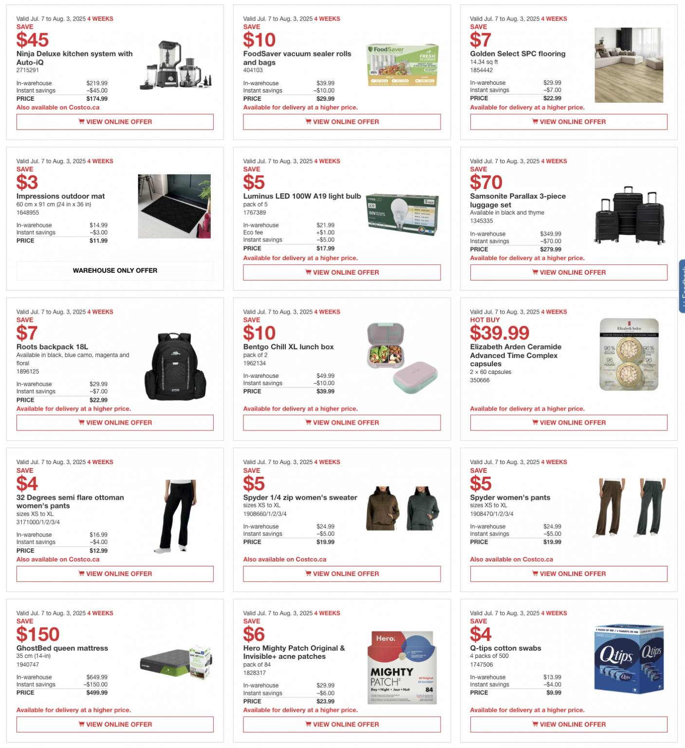 Costco Canada Coupons/Flyers Deals at All Costco Wholesale Warehouses ...