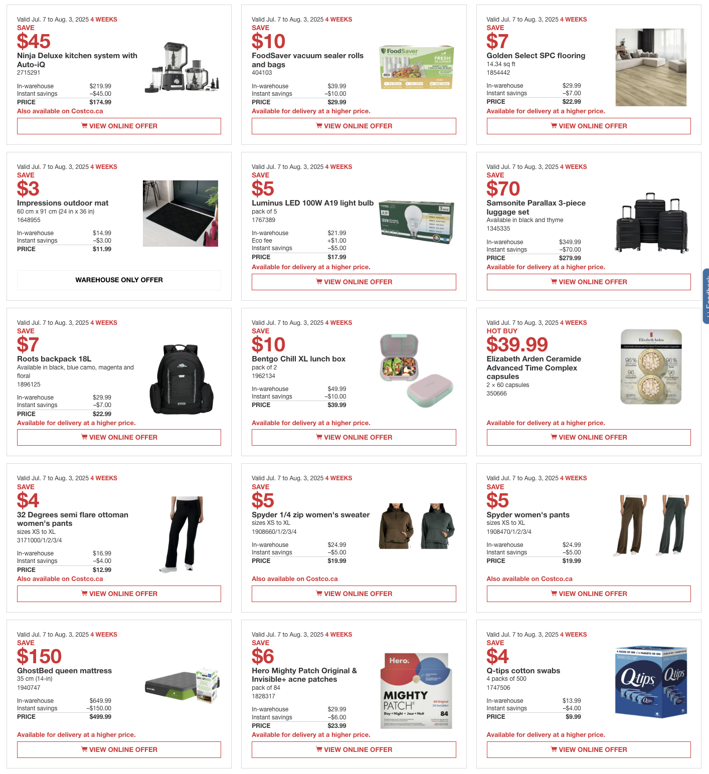 Costco Canada Coupons/Flyers Deals at All Costco Wholesale Warehouses ...