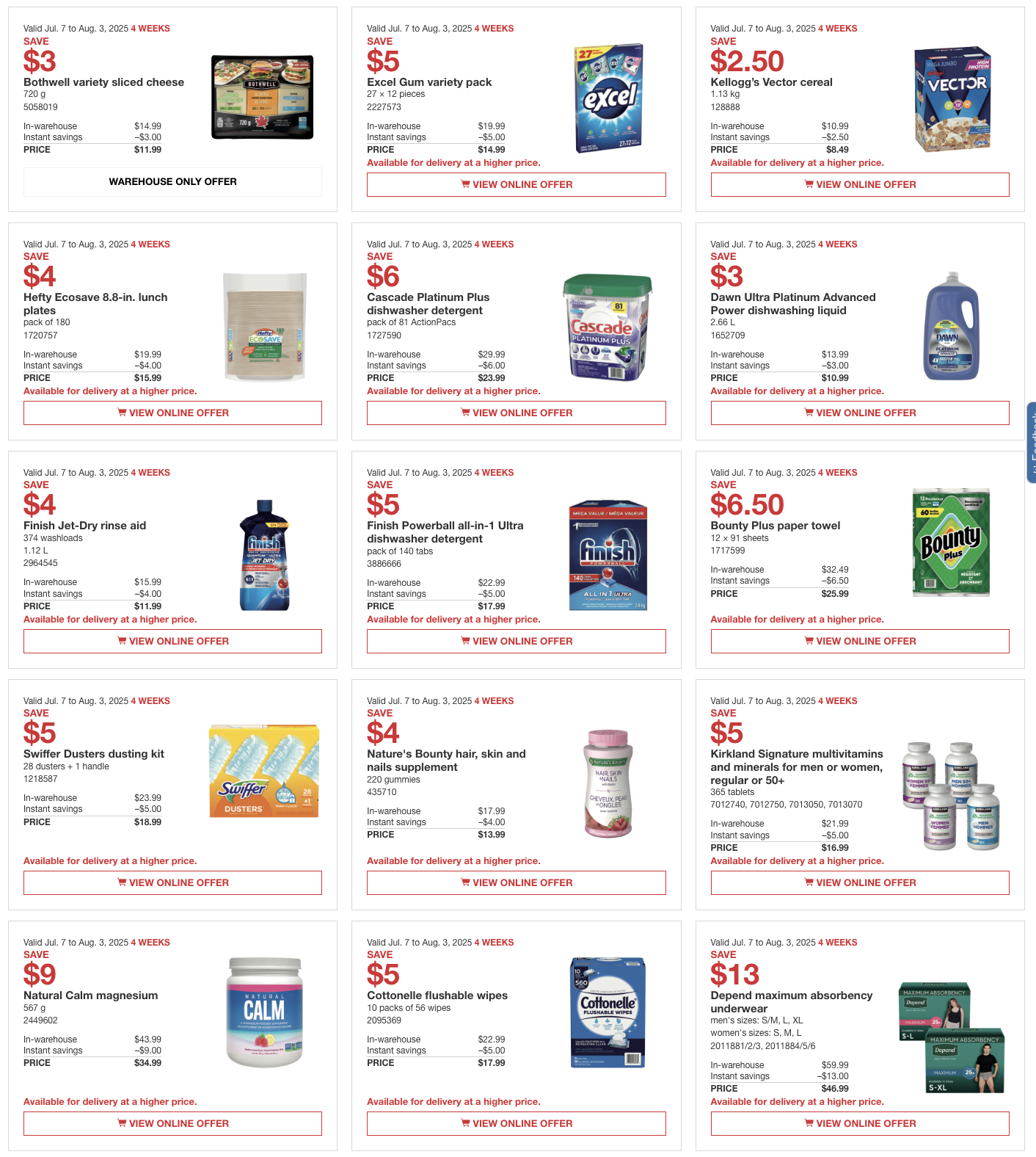 Costco Canada Coupons/Flyers Deals at All Costco Wholesale Warehouses ...