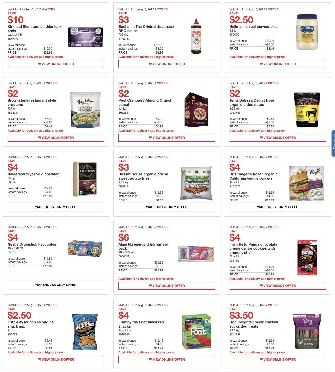 Costco Canada Coupons/Flyers Deals at All Costco Wholesale Warehouses ...