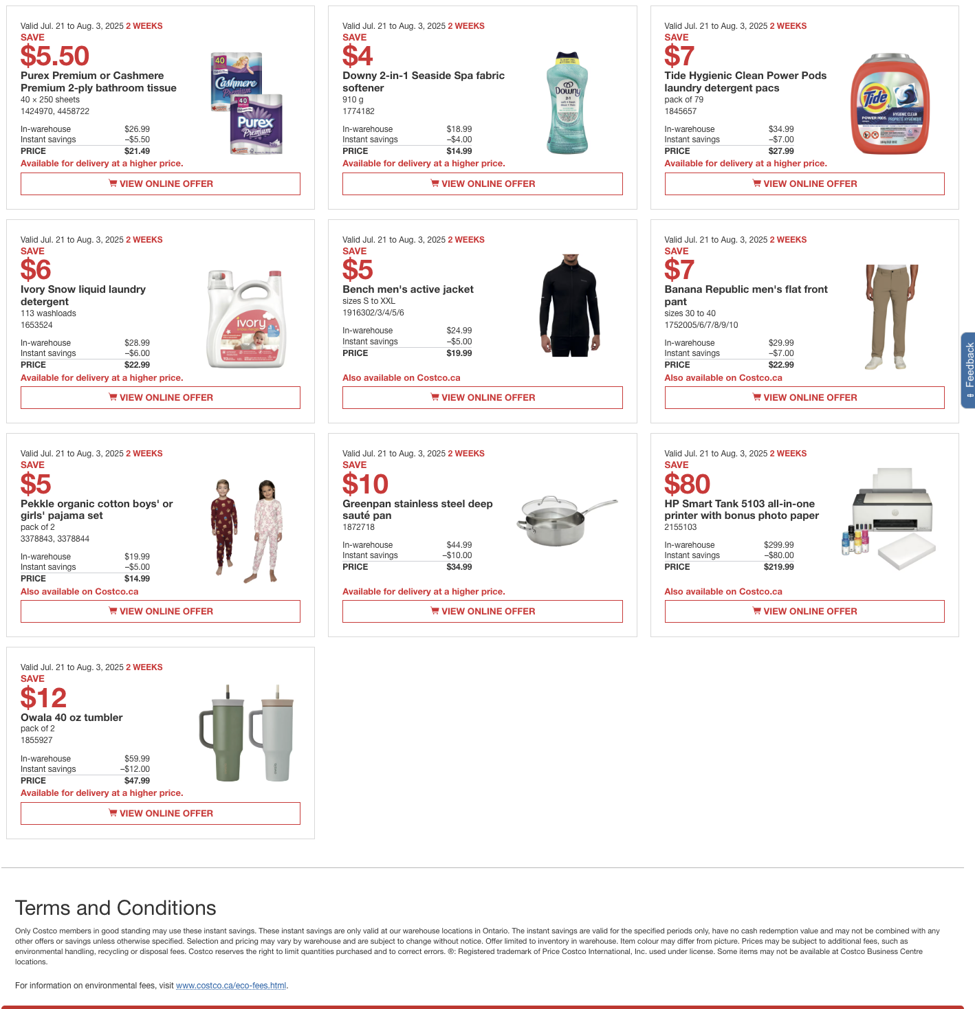 Costco Canada Coupons/Flyers Deals at All Costco Wholesale Warehouses ...