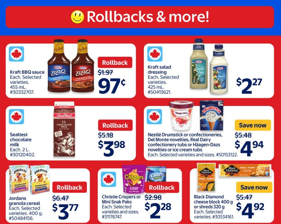 Walmart Canada Flyer Deals July 24th - 30th: Kraft BBQ Sauce 97 Cents ...
