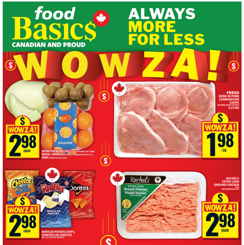 Food Basics Ontario Flyer Deals July 24th - 30th: Combination Pork ...