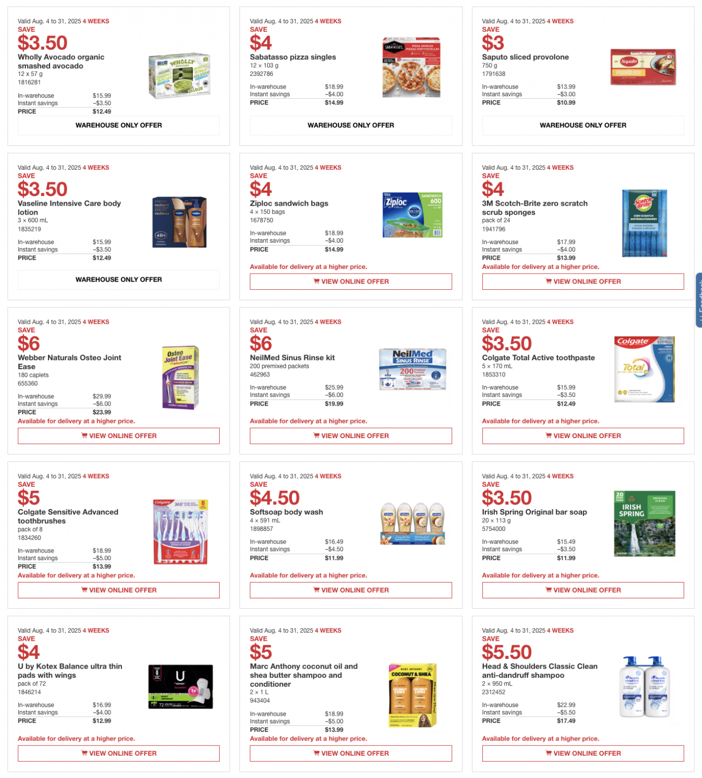 Costco Canada Coupons/Flyers Deals at All Costco Wholesale Warehouses ...