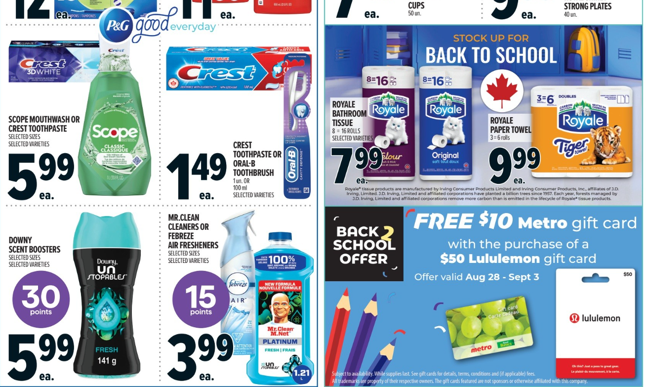 Metro Ontario: Get a Free $10 Metro Gift Card With The Purchase of a ...