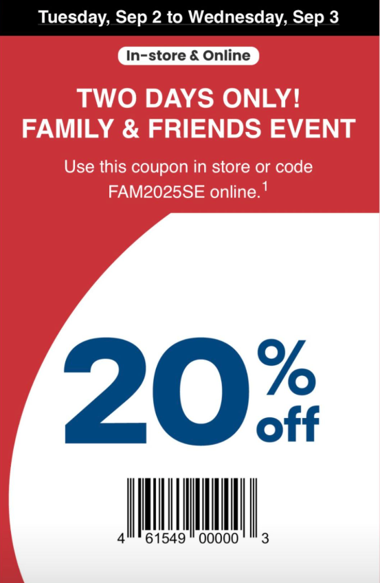 Shoppers Drug Mart Canada Family and Friends Event: Save 20% on Regular Priced Items September ...