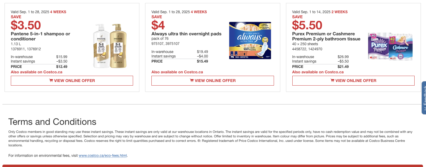 Costco Canada Coupons/Flyers Deals at All Costco Wholesale Warehouses ...
