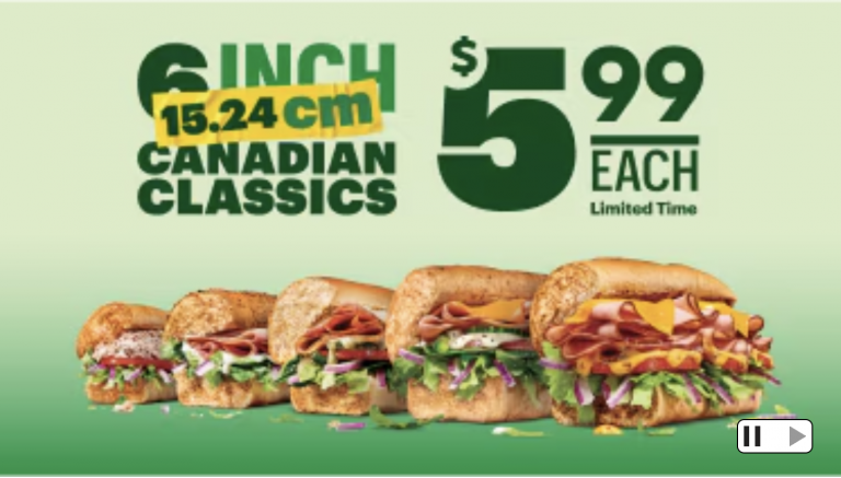 SUBWAY Restaurants Canada Coupons + Deals & Promotions - Canadian ...