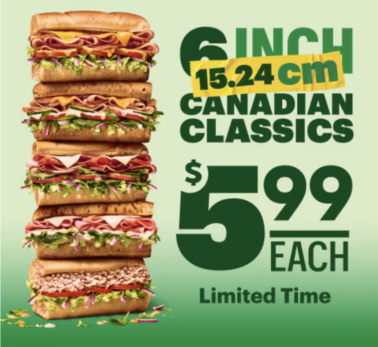 SUBWAY Restaurants Canada Coupons + Deals & Promotions - Canadian ...