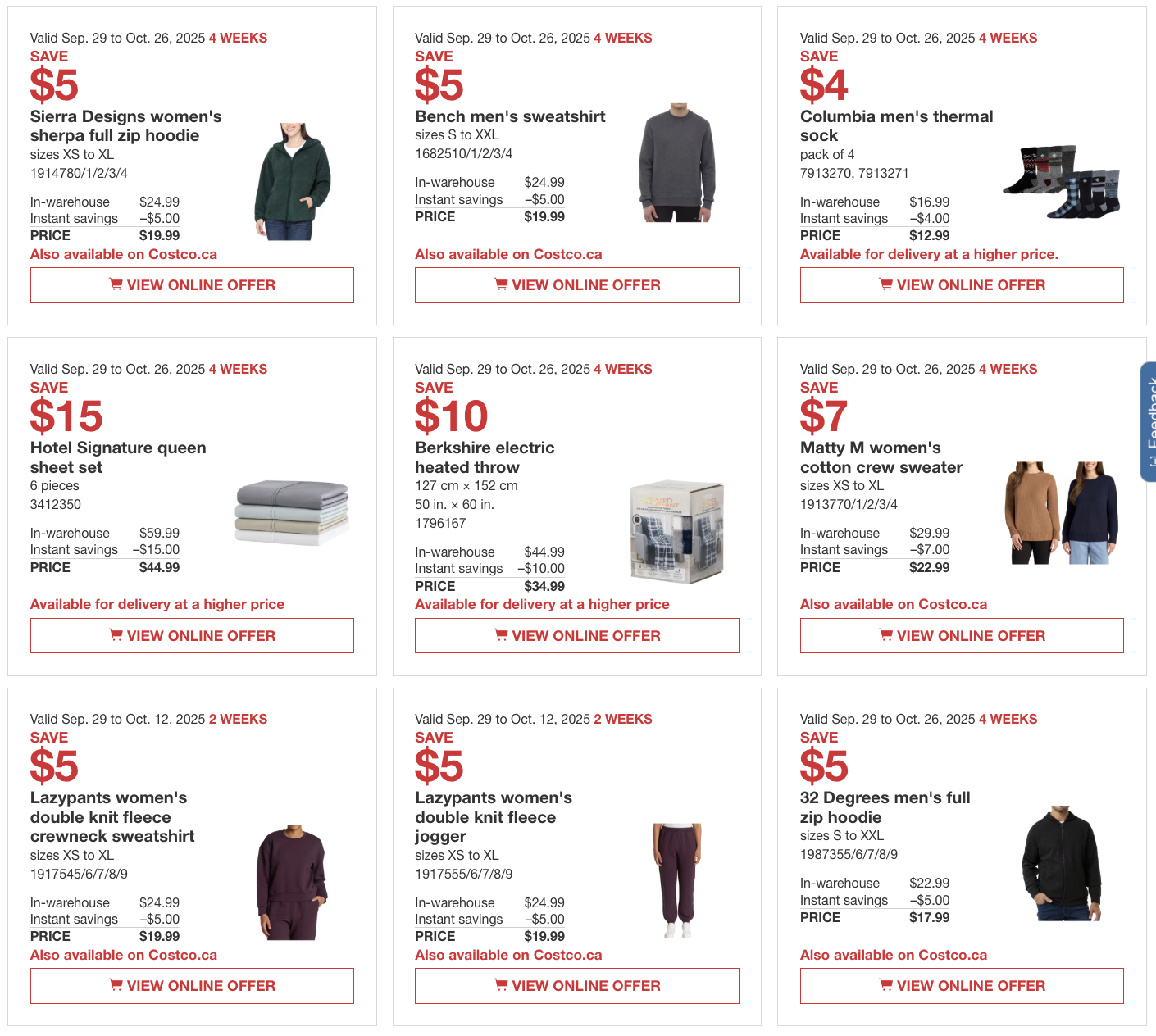 Costco Canada Coupons/Flyers Deals at All Costco Wholesale Warehouses ...