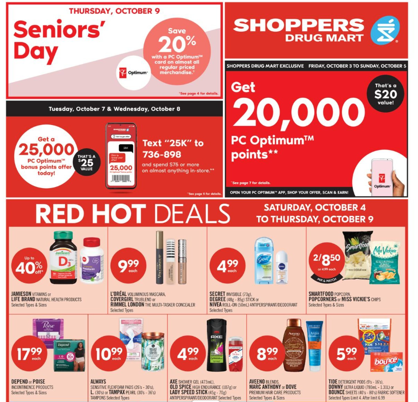Shoppers Drug Mart Canada: Bonus Redemption Event + Flyer Deals ...