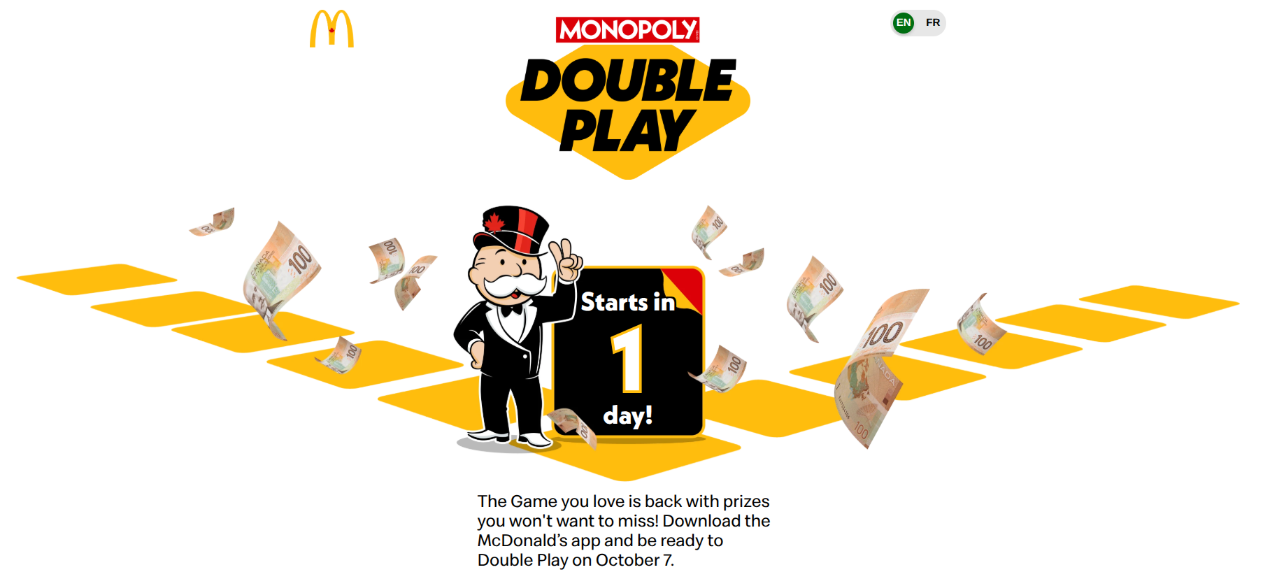 McDonald’s Canada 2025 Monopoly Double Play Returns Tuesday, October 7 ...