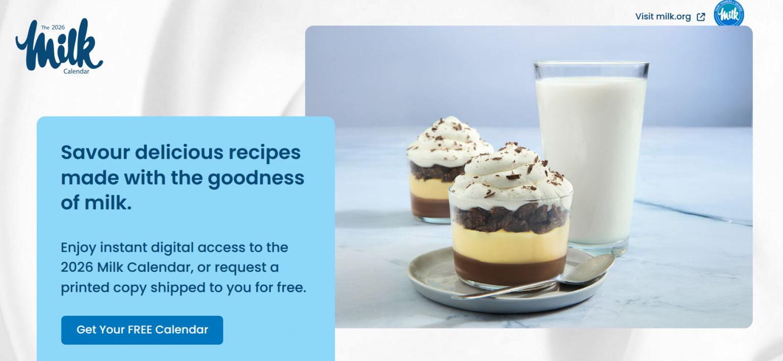 2026 Milk Calendar Available for Request - Canadian Freebies, Coupons ...