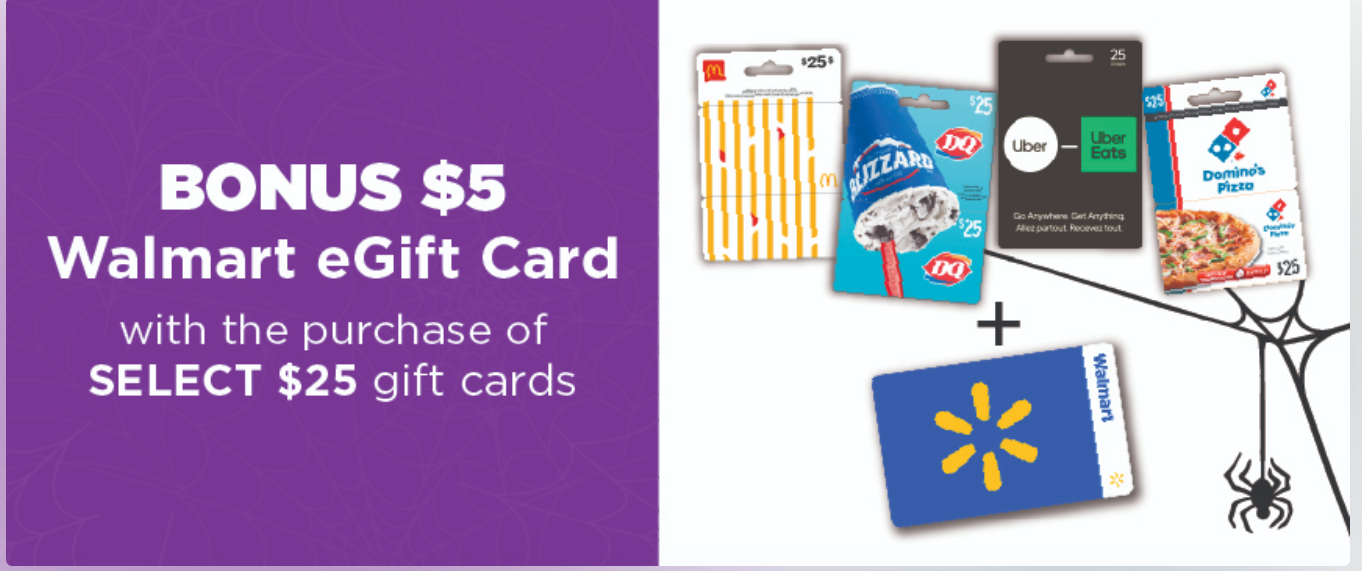 Walmart Canada: Get a Bonus $5 Walmart eGift Card With The Purchase of ...