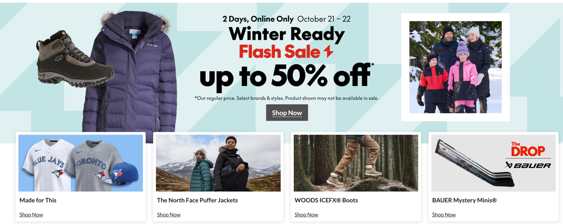 Sport Chek Canada Winter Ready Online Flash Sale: Save up to 50% Off ...