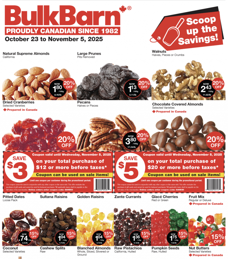 Bulk Barn Canada Coupons and Flyer Deals: Save $3 to $5 Off Your ...