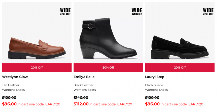 Clarks Shoes Canada Black Friday Sale: Save 20% off with Promo Code ...