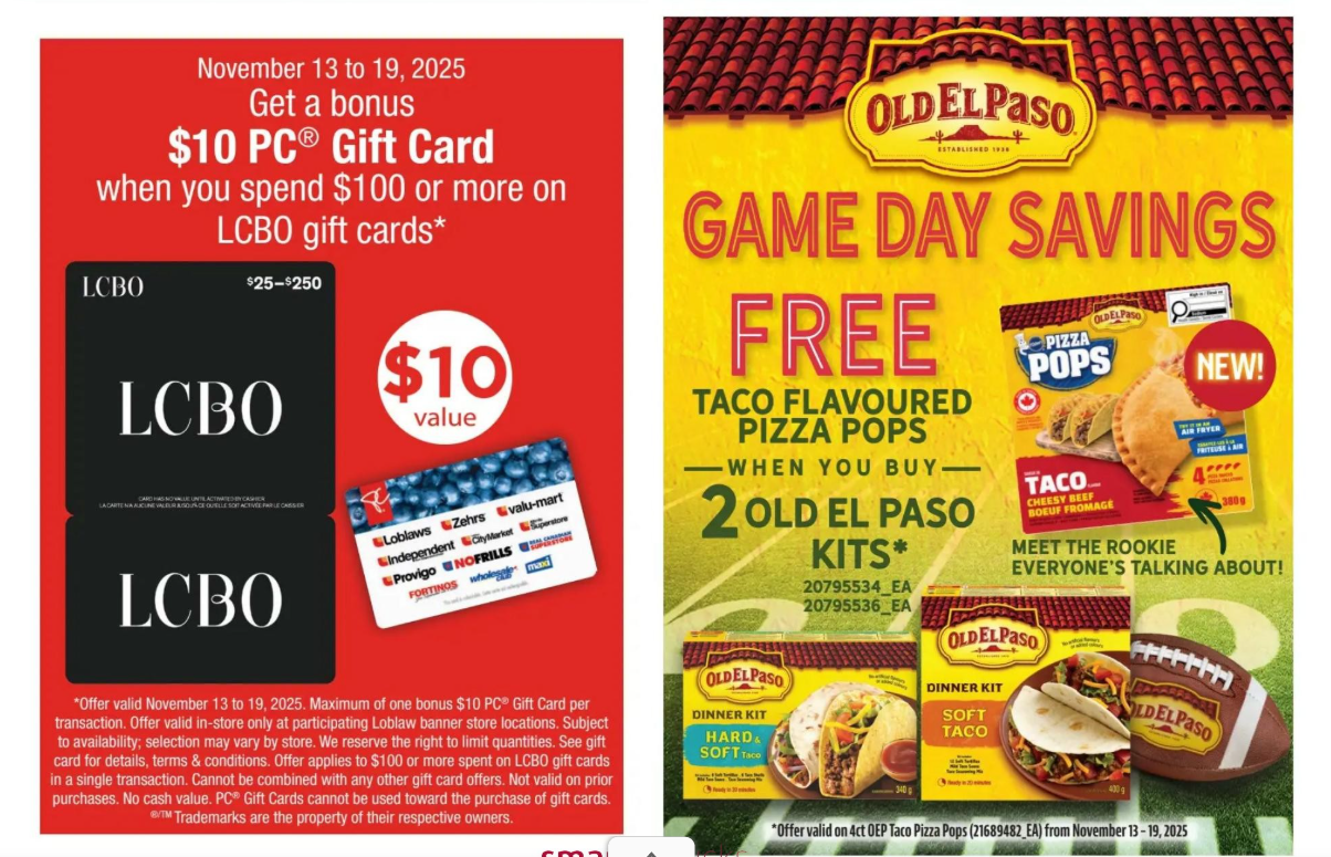 Loblaws Ontario: Get a $10 Bonus PC Gift Card When You Spend $100 or ...