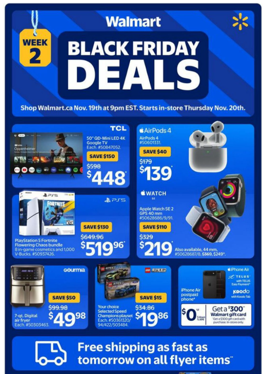 Walmart Canada Black Friday Week 2 Flyer Deals November 20th - 26th ...