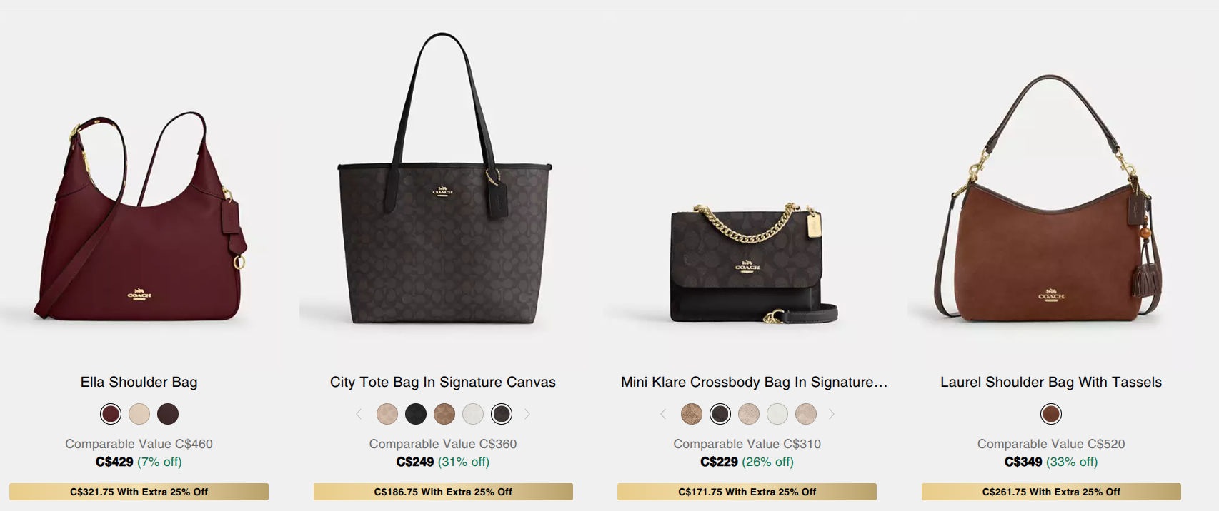 Coach Outlet Canada Black Friday 2025 Sale Deals: Save an EXTRA 25% Off ...