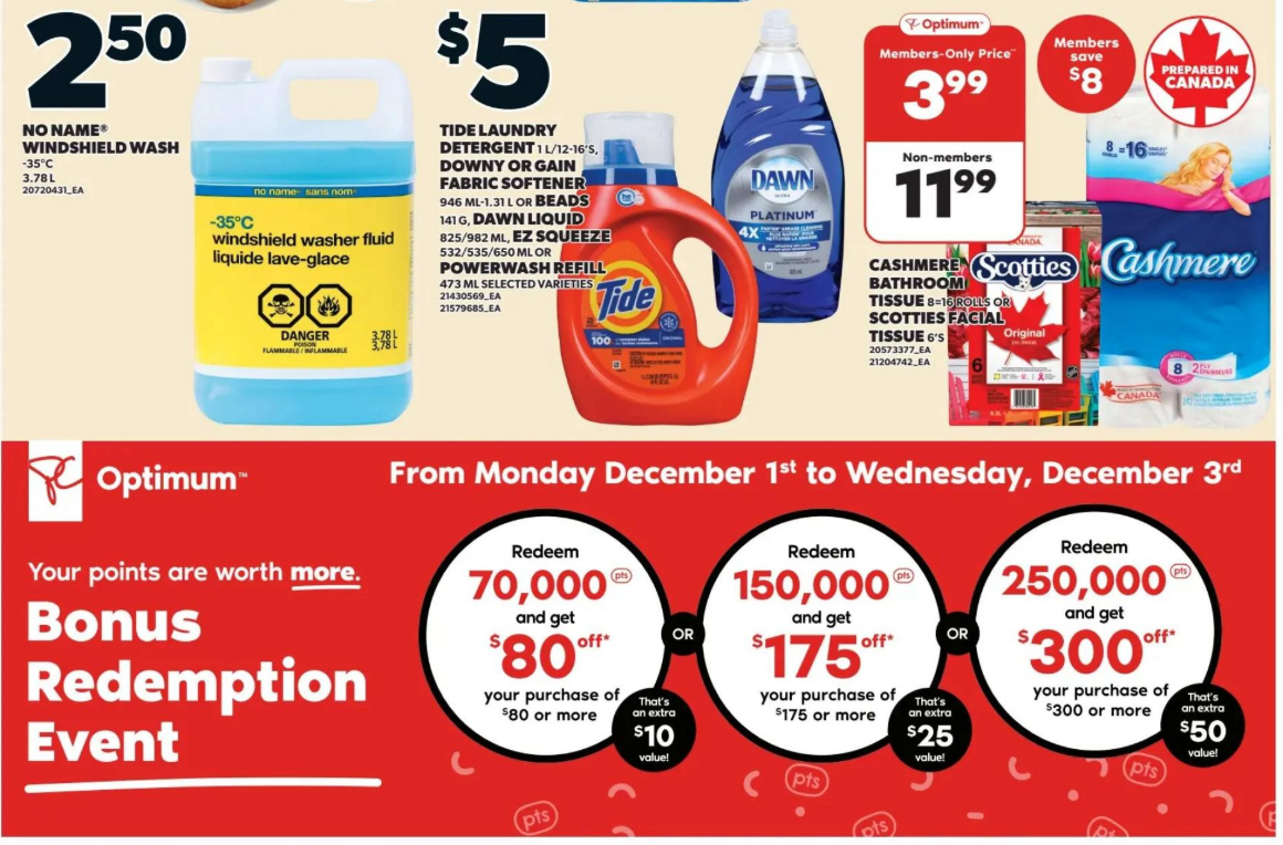 Loblaws Ontario: Bonus Redemption December 1st - 3rd + Flyer Deals ...