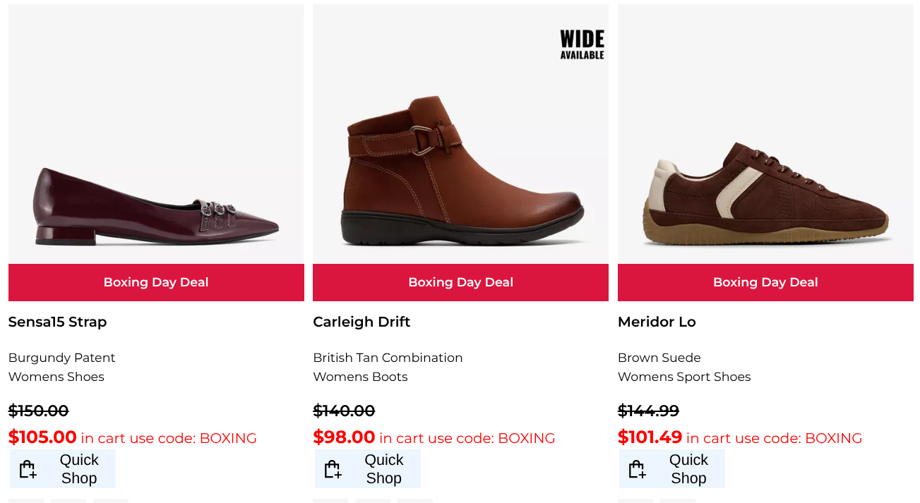 Clarks Shoes Canada Boxing Day Deals Sale: Save up to 50% with Promo ...