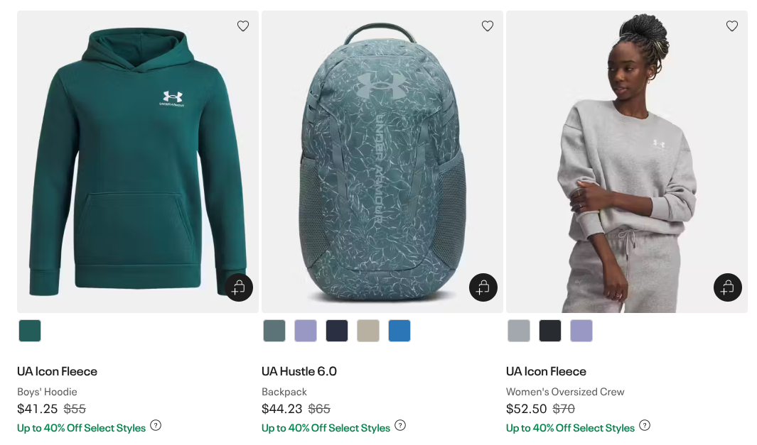 Under Armour + Outlet Canada Boxing Week Sale: Up to 40% off Select ...