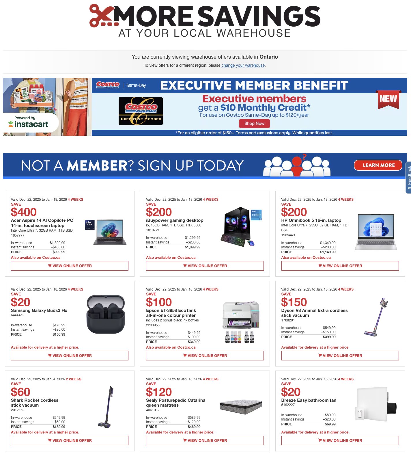 Costco Canada Coupons/Flyers Deals at All Costco Wholesale Warehouses ...