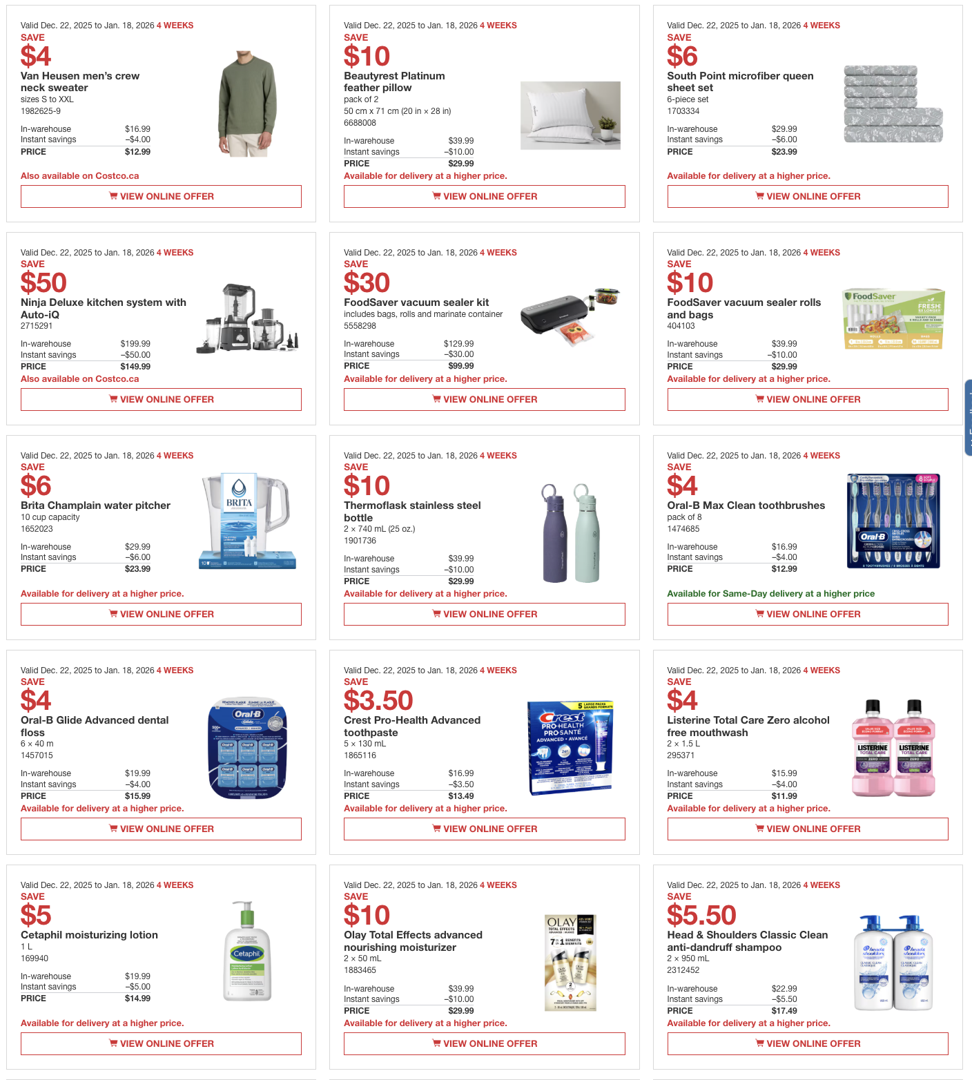Costco Canada Coupons/Flyers Deals at All Costco Wholesale Warehouses ...