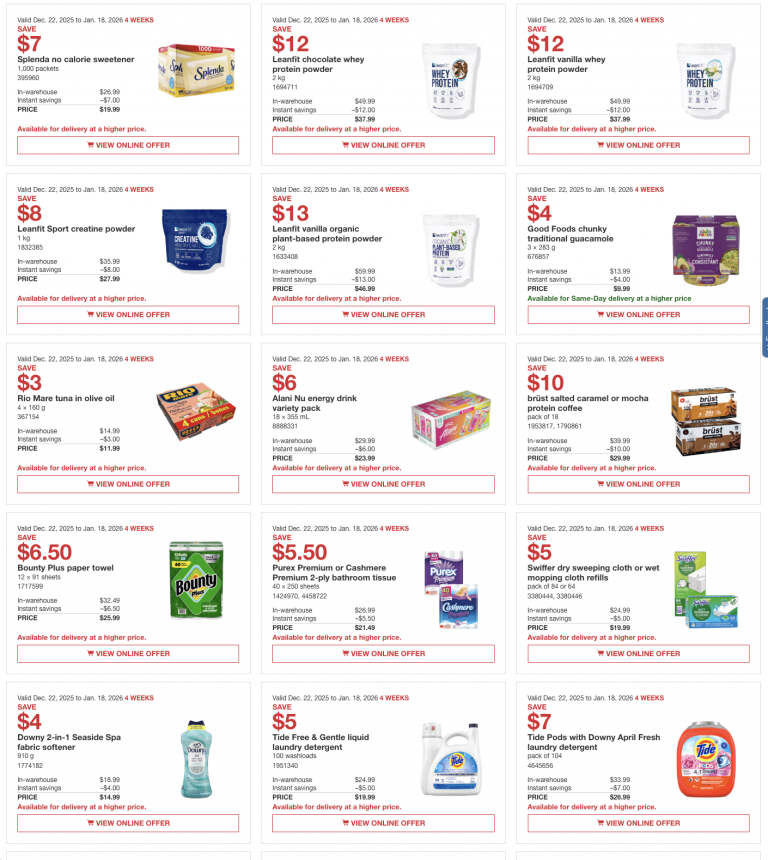 Costco Canada Coupons/Flyers Deals at All Costco Wholesale Warehouses ...