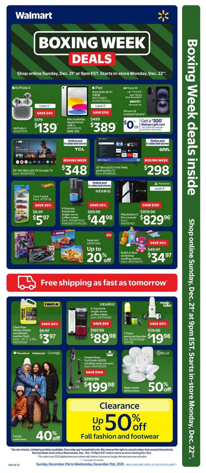 Walmart Canada Boxing Day Sale 2025 LIVE Online Now: Save up to 50% on ...