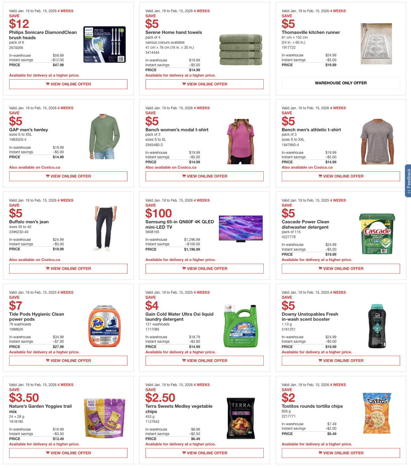 Costco Canada Coupons/Flyers Deals at All Costco Wholesale Warehouses ...