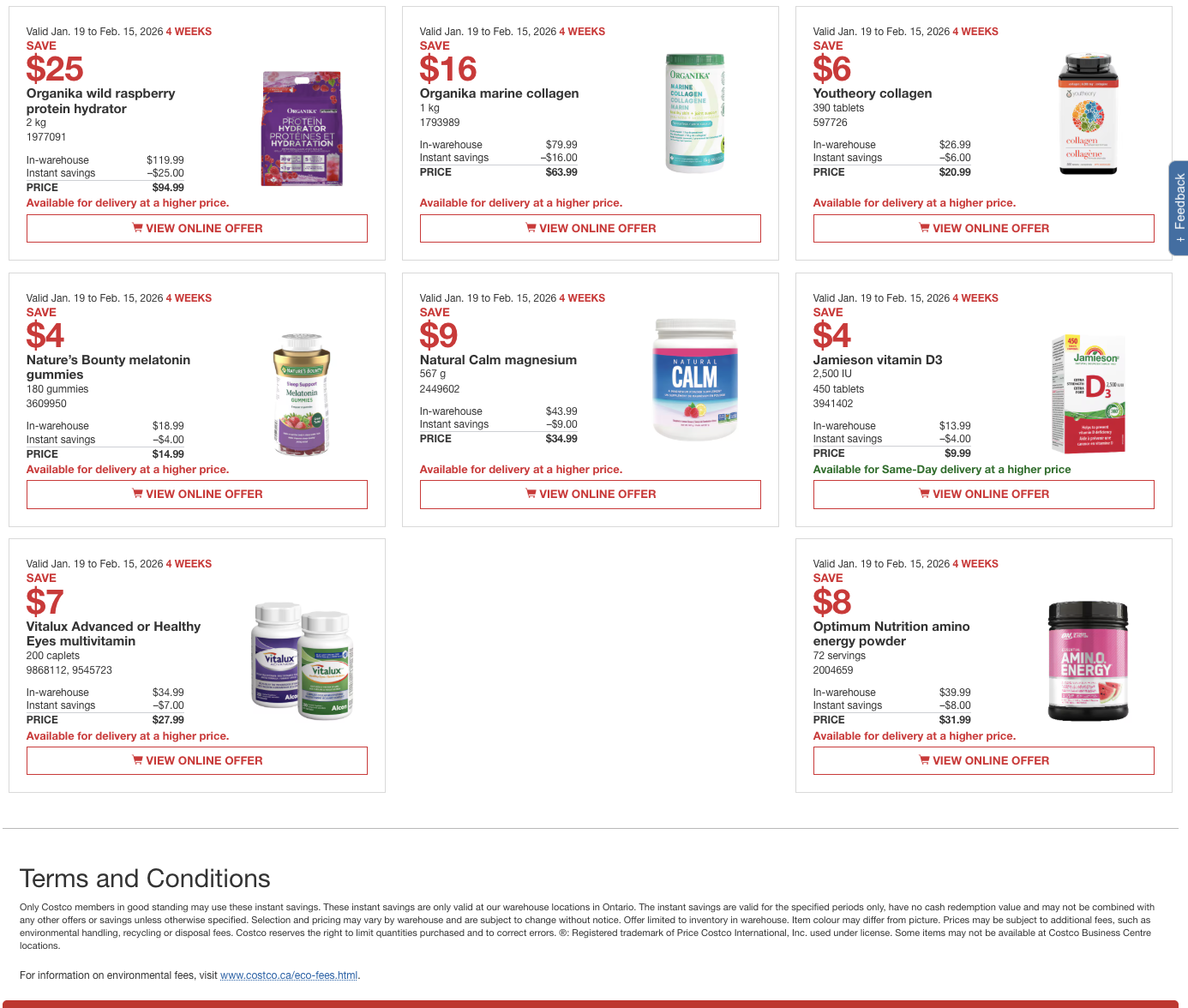 Costco Canada Coupons/Flyers Deals at All Costco Wholesale Warehouses ...