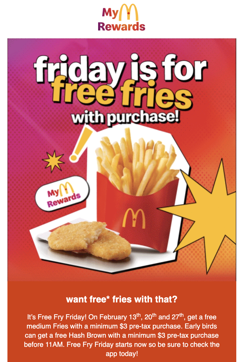 McDonald’s Canada Friday Promotions: Get FREE Fries with Minimum ...