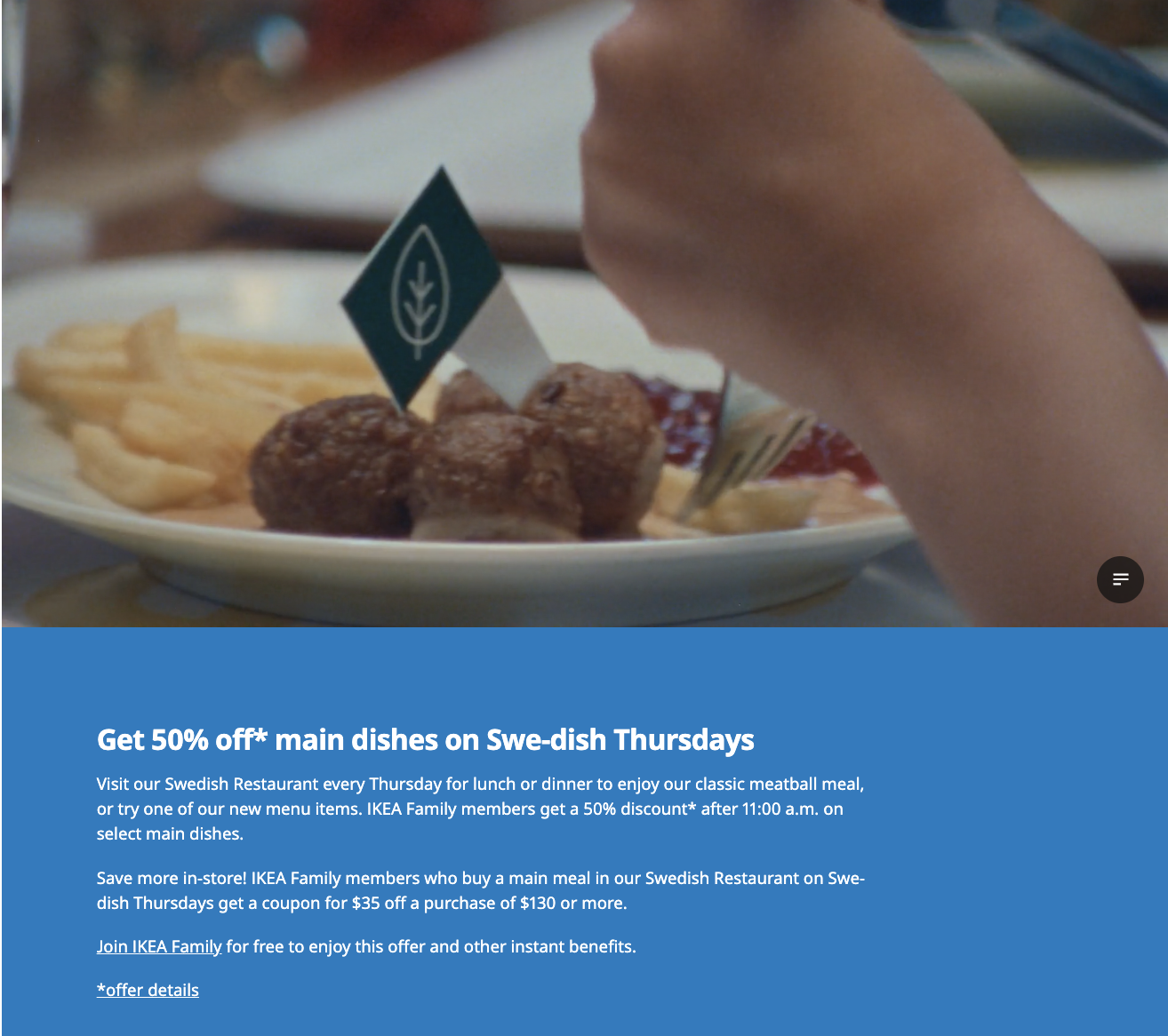 IKEA Canada Swe-Dish Thursday Meal Deals for IKEA Family Members: Save ...