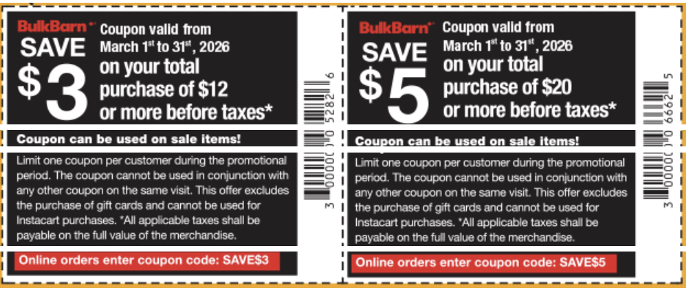 Bulk Barn Canada Coupons and Flyer Deals: Save $3 to $5 Off Your ...