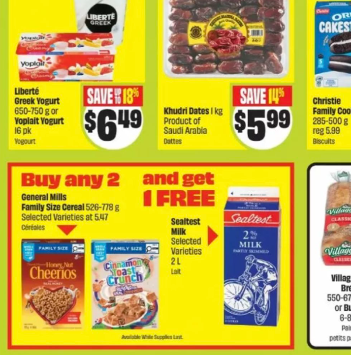 Freshco Ontario: Free 2L Sealtest Milk When You Buy 2 General Mills ...