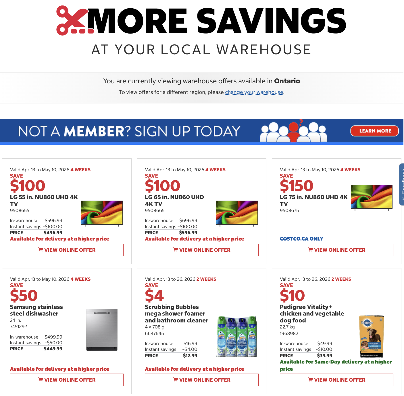 Costco Canada Coupons/Flyers Deals at All Costco Wholesale Warehouses ...