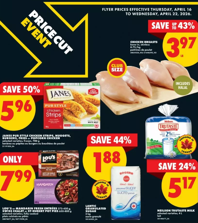 No Frills Ontario: Neilson Trutaste Milk 4L $5.17 + Flyer Deals April ...